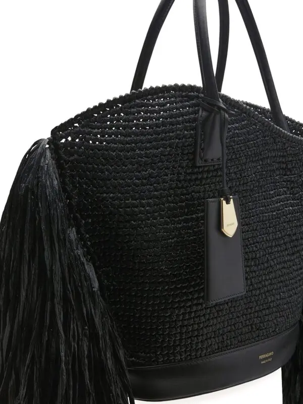 FERRAGAMO Raffia Tote Bag