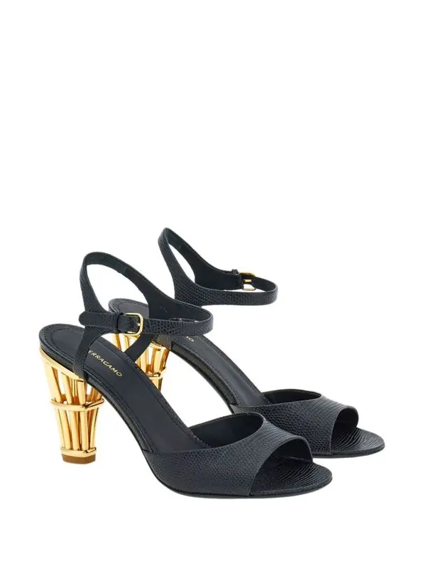 FERRAGAMO Cage 85mm Leather Sandals