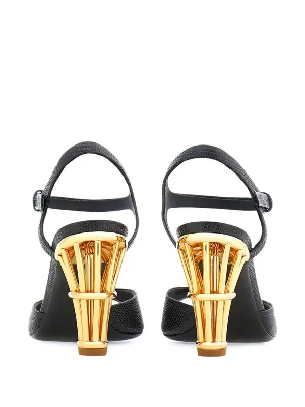 FERRAGAMO Cage 85mm Leather Sandals