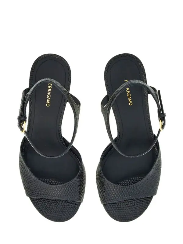 FERRAGAMO Cage 85mm Leather Sandals