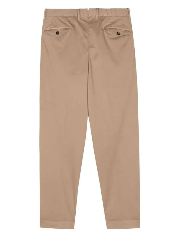 DELL'OGLIO Pleat-detail Tapered-leg Chinos - Neutrals