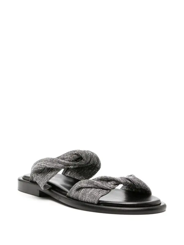 IRO PARIS Twist Glitter Flat Slides