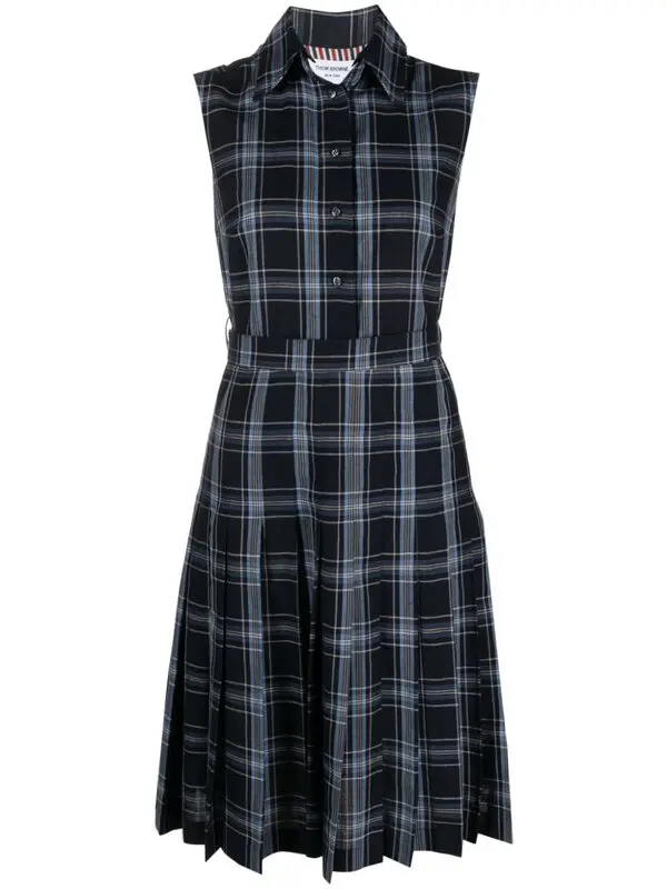 Thom Browne Plaid Shirtdress