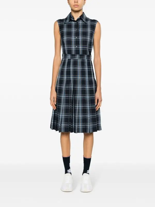 Thom Browne Plaid Shirtdress