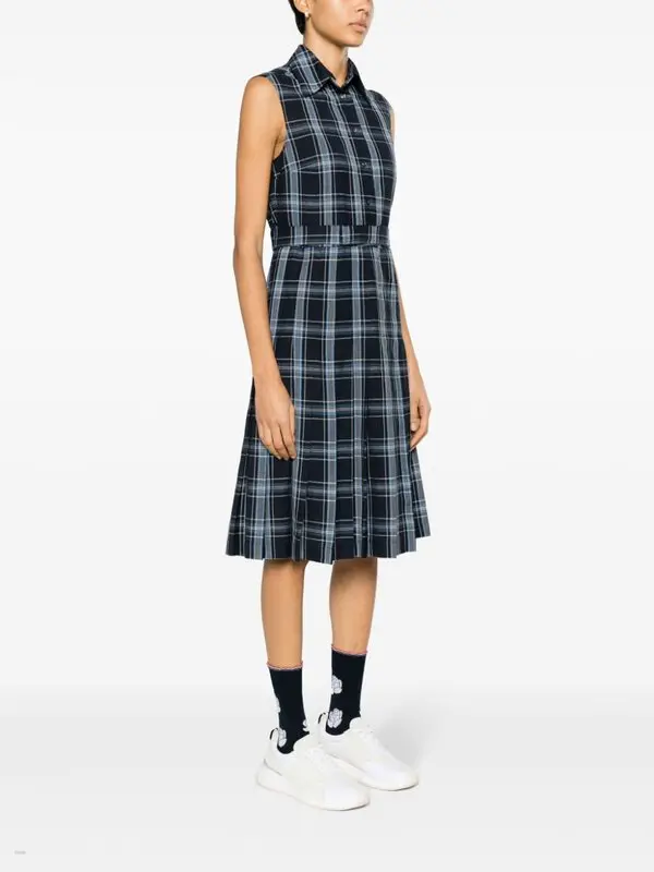 Thom Browne Plaid Shirtdress