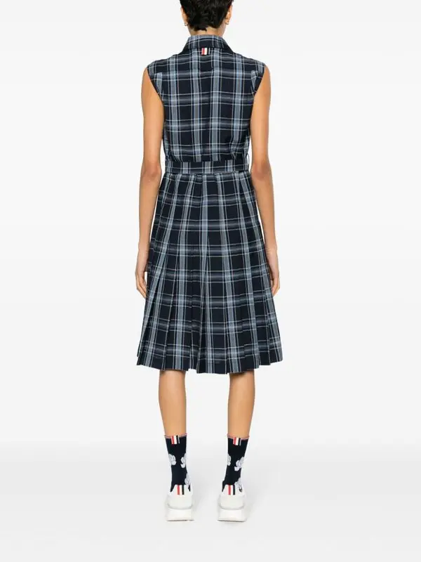 Thom Browne Plaid Shirtdress