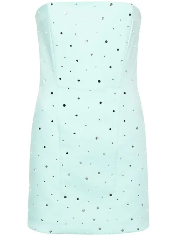 Giuseppe Di Morabito Rhinestoned Strapless Mini Dress