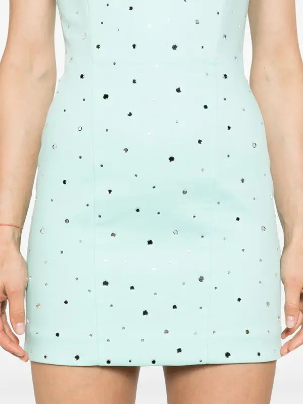Rhinestoned Strapless Mini Dress