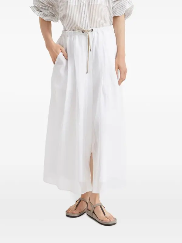Brunello Cucinelli A-line Cotton Maxi Skirt
