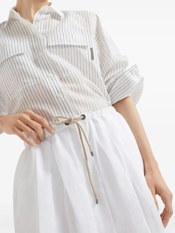 Brunello Cucinelli A-line Cotton Maxi Skirt