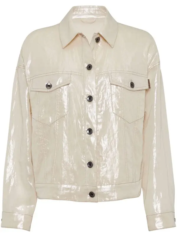 Brunello Cucinelli Coated-finish Cotton Jacket