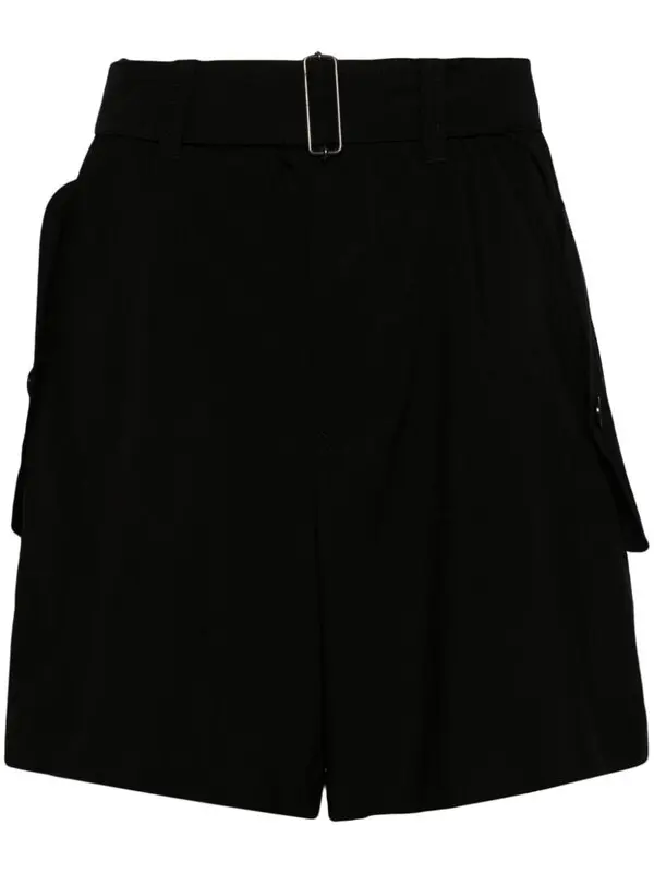 Y’s Belted High-waisted Shorts