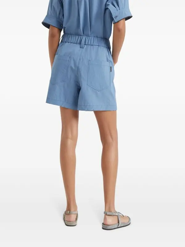 Brunello Cucinelli Monili-embellished Cotton Shorts