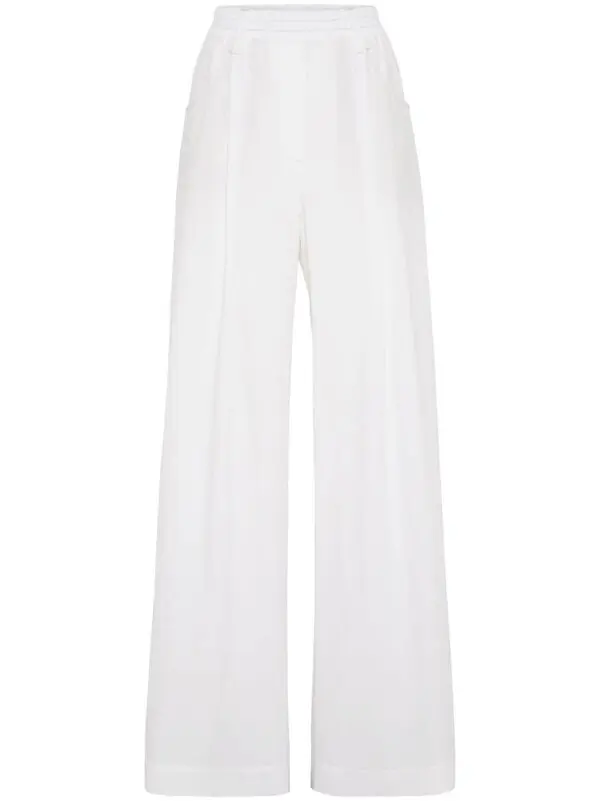 Brunello Cucinelli Wide-leg Cotton Trousers