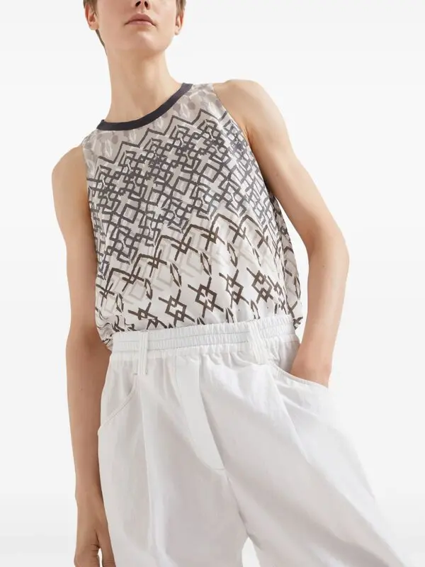 Brunello Cucinelli Wide-leg Cotton Trousers