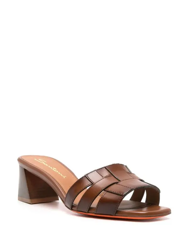 Santoni 60mm Interwoven-strap Sandals