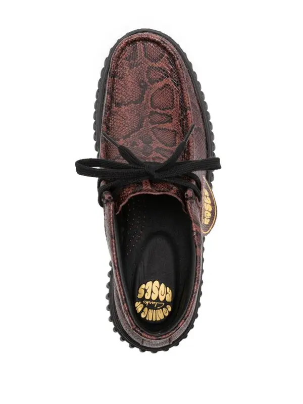 Martine Rose Snake-print Leather Boots