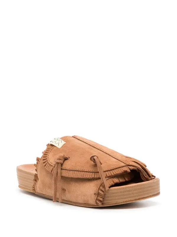 Visvim Christo Shaman Folk Suede Slides