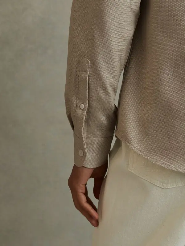 REISS Arlo Cotton Canvas Overshirt