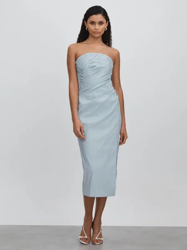 Rachel Gilbert Mira Pleated Midi Dress