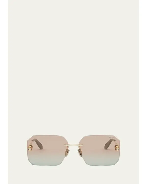 BVLGARI Serpenti Rectangle Sunglasses - Gold