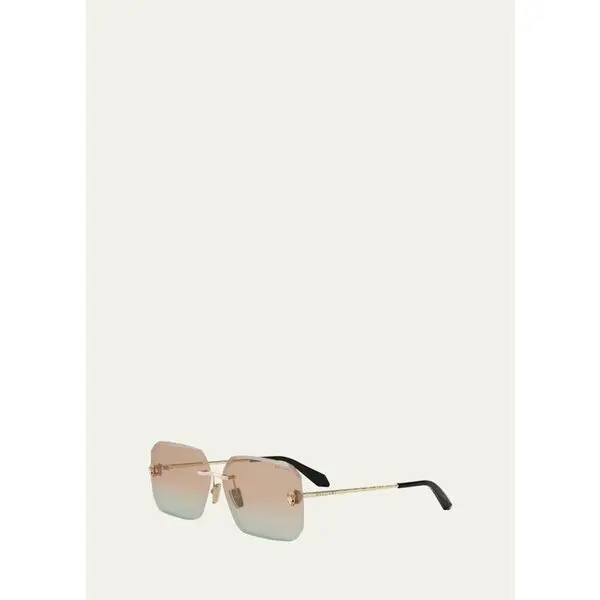 BVLGARI Serpenti Rectangle Sunglasses - Gold