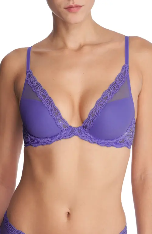 Natori Feathers Plunge T-shirt Bra - Blue Lavender