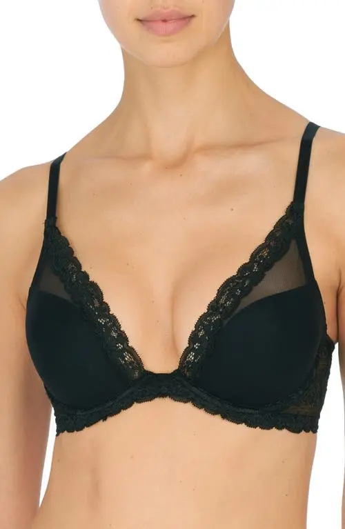 Natori Luxe Plunge T-shirt Bra - Black