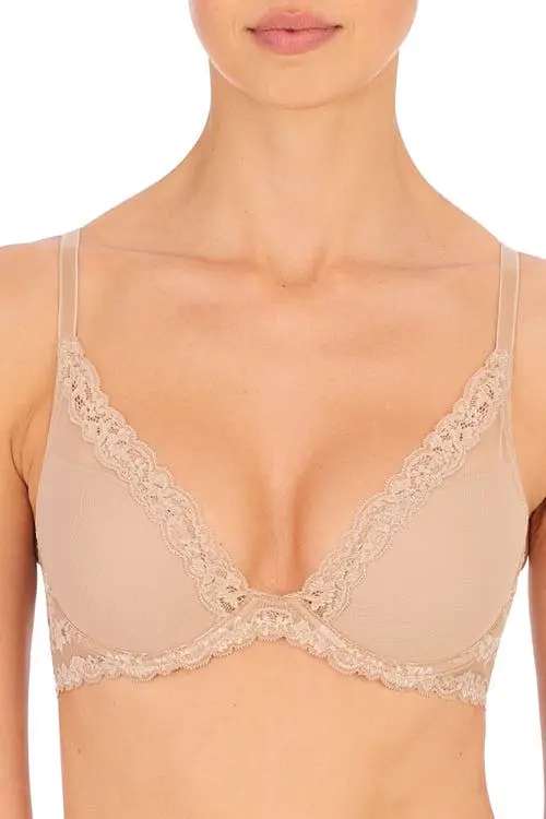 Natori Luxe Plunge T-shirt Bra - Cafe