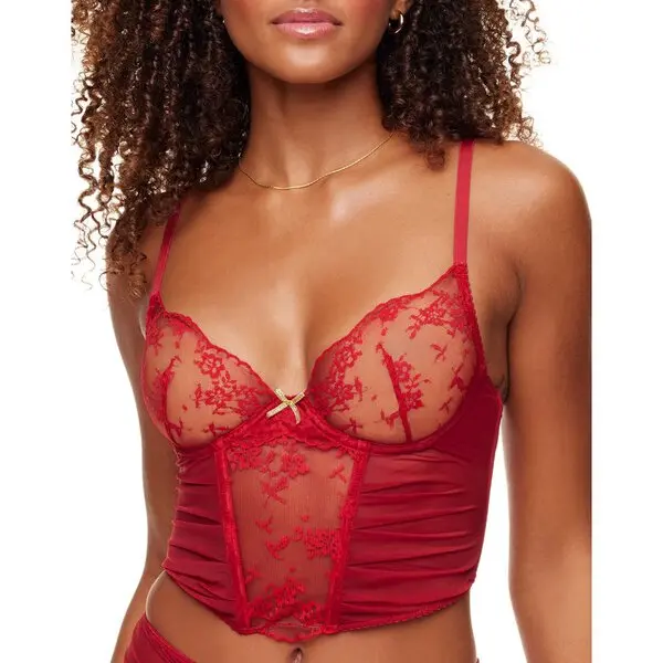 ADORE ME Avara Cropped Bustier - Dark Red