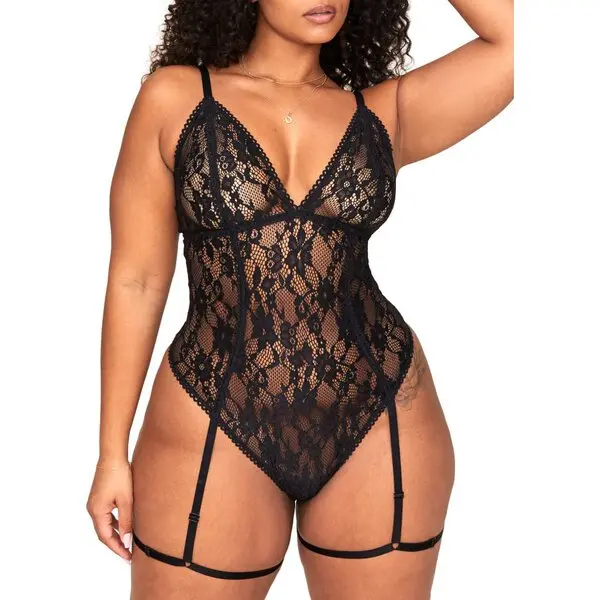 ADORE ME Clarisse Lace Bodysuit - Black