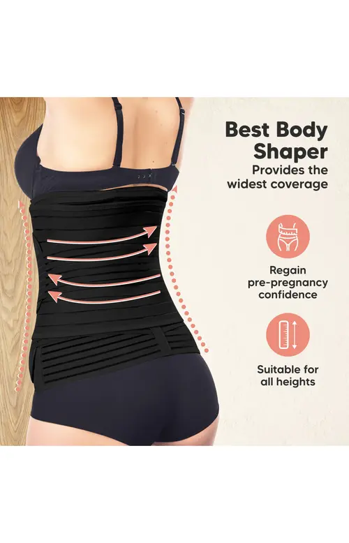 KEABABIES Revive 3-in-1 Postpartum Recovery Support Belt - Midnight Black