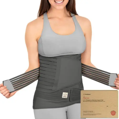 KEABABIES Revive 3-in-1 Postpartum Recovery Support Belt - Mystic Gray