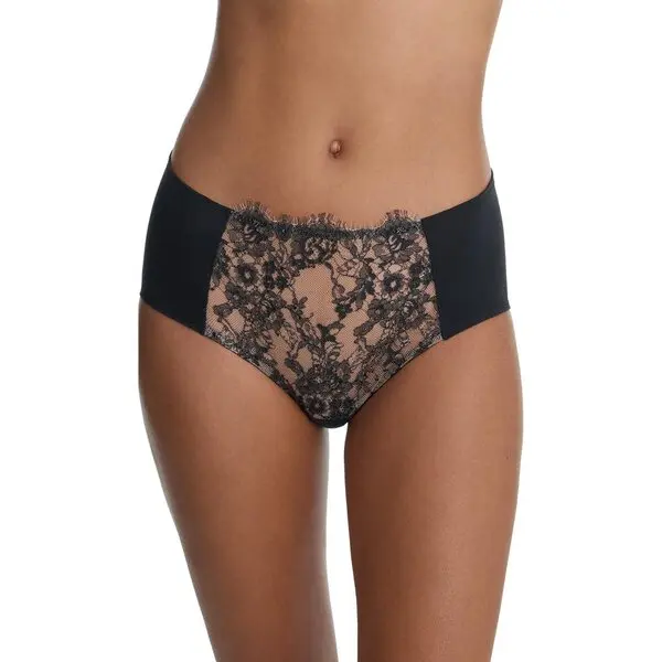 SKARLETT BLUE Entice Front Lace Brief - Black/nylon