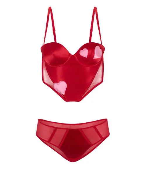 ADORE ME Vivi Contour Balconette Bustier - Dark Red