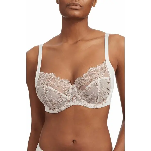 SKARLETT BLUE Entice Lace Full Coverage Underwire Bra - Icing/rose Gold