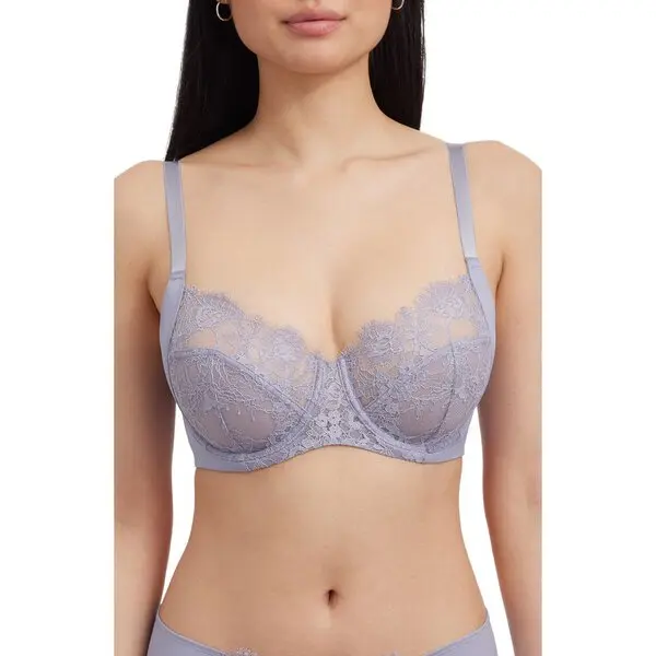 SKARLETT BLUE Entice Lace Full Coverage Underwire Bra - Lavender Dusk
