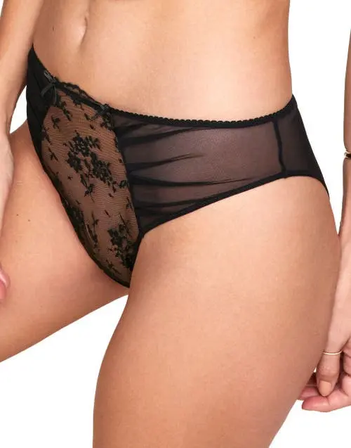 ADORE ME Avara High Cut Panties - Jet Black