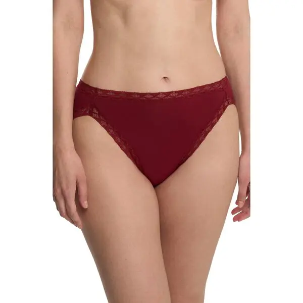 Natori Bliss Cotton French Cut Brief - Dk Raspberry