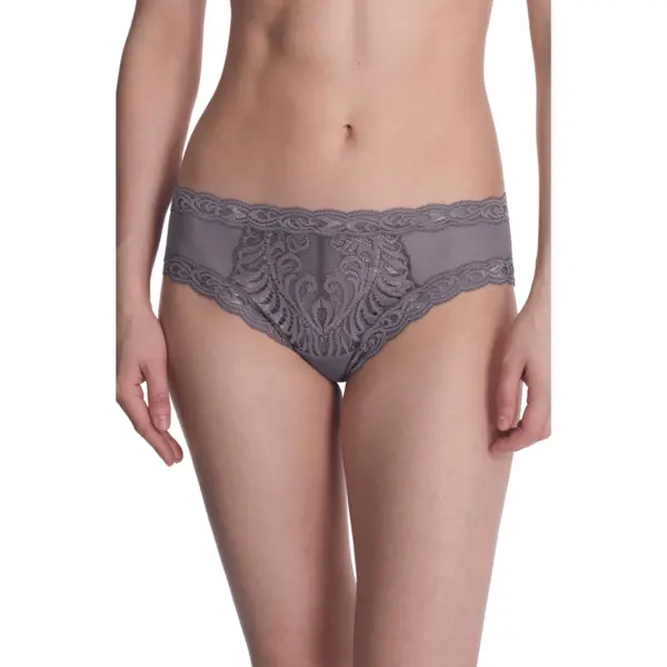 Natori Feathers Lace Hipster - Nickel