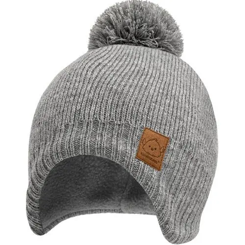 KEABABIES Muff Knitted Beanie - Gray