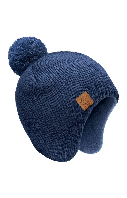 KEABABIES Muff Knitted Beanie - Navy