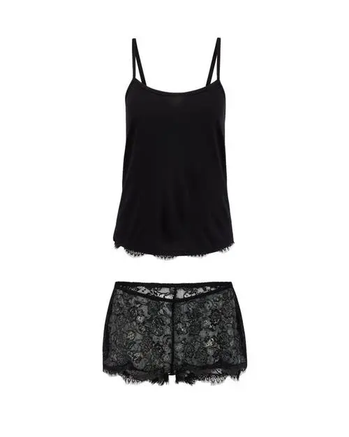ADORE ME Reign Cami & Short Set Lingerie - Black