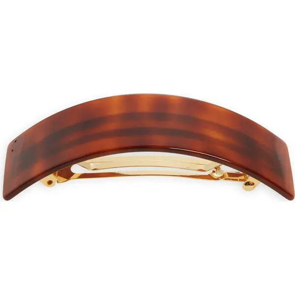 Alexandre De Paris Rectangle Barrette - Brown