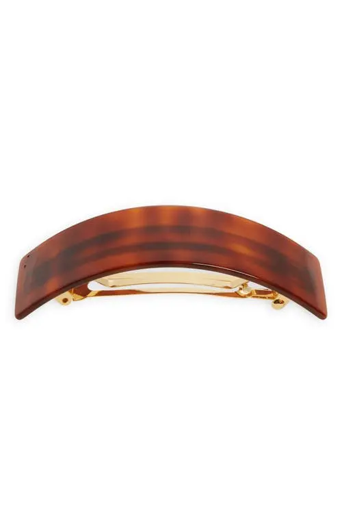 Alexandre De Paris Rectangle Barrette - Brown