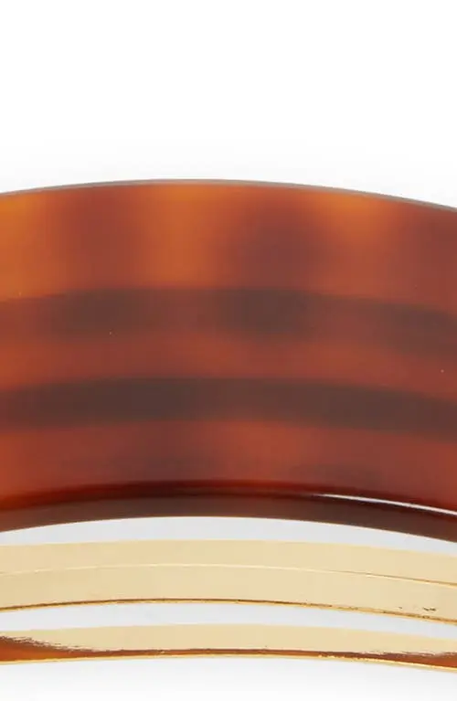 Alexandre De Paris Rectangle Barrette - Brown