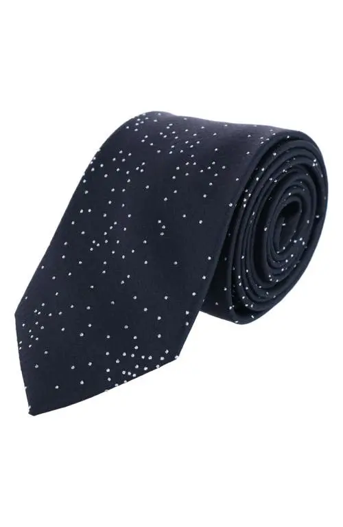 Trafalgar Dot Pattern Neck Tie - Black