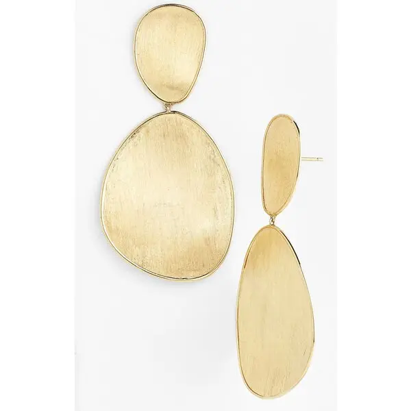 Marco Bicego Lunaria Large Drop Earrings - Yellow Gold