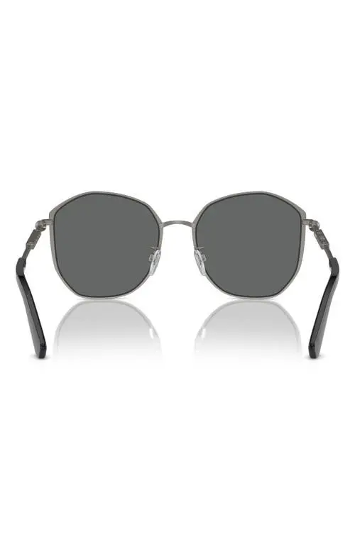 Burberry 57mm Round Sunglasses - Dark Grey | Editorialist display picture 1