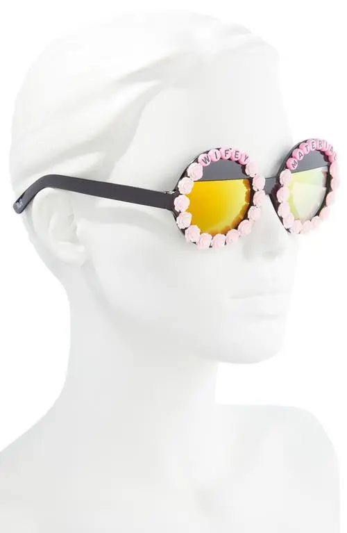 RAD + REFINED 50mm Polarized Round Sunglasses